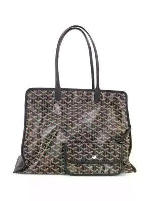 Goyard Hardy Pet Carrier Coated Canvas Pm Tote Bag - Black