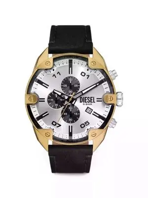 DIESEL® Spiked 49mm Watch - Silver