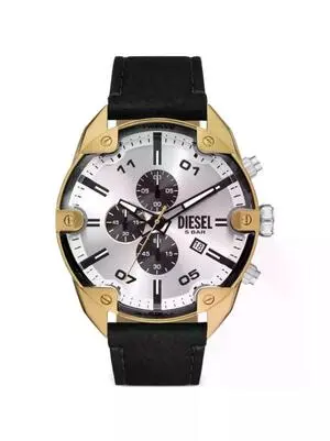 DIESEL® Spiked 49mm Watch - Silver