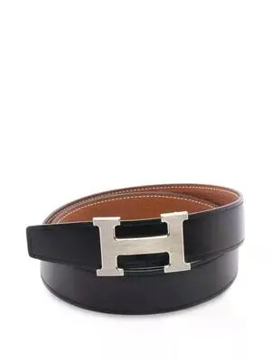Hermès Constance H-buckle Reversible Belt - Black