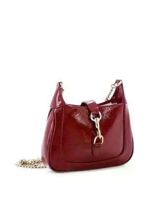 Gucci Jackie Notte Chain Patent Mini Hobo Bag - Red