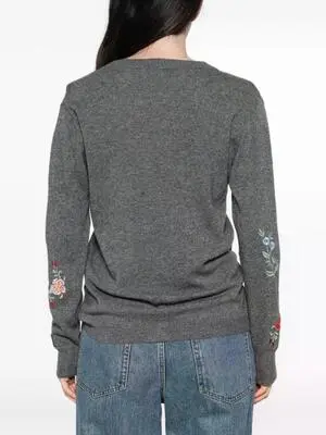 5 PROGRESS Floral-embroidered Cardigan