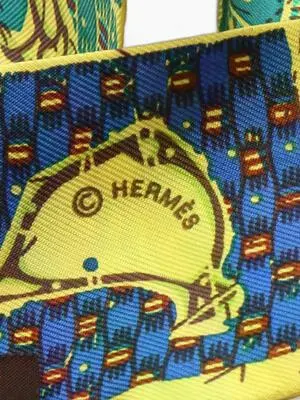 Hermès 2010s La Maison Des Carres Ribbon Scarf - Yellow