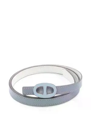 Hermès 2012 Chaîne D'ancre Reversible Belt - Blue