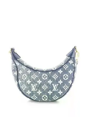 LOUIS VUITTON Loop Handbag Monogram Jacquard Denim Hobo Bag - Blue