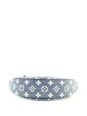 LOUIS VUITTON Loop Handbag Monogram Jacquard Denim Hobo Bag - Blue