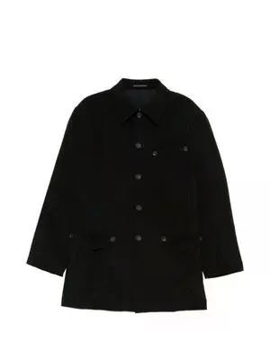 Yohji Yamamoto Tab-detail Padded Jacket - Black