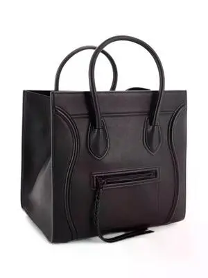 Celine Phantom Bag Grainy Leather Large Tote Bag - Black