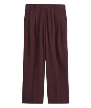 Cos Relaxed Twill Wide-leg Trousers - Brown