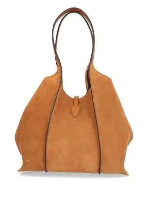 TOD'S Small T Timeless Suede Bag - Brown