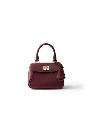 Prada Avoir Mini Handbag In Saffiano Leather - Red