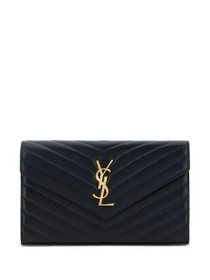 Saint Laurent Cassandre Leather Wallet On Chain - Multicolor