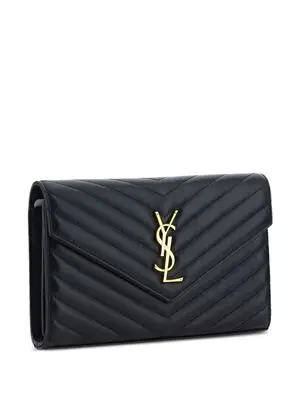 Saint Laurent Cassandre Leather Wallet On Chain - Multicolor