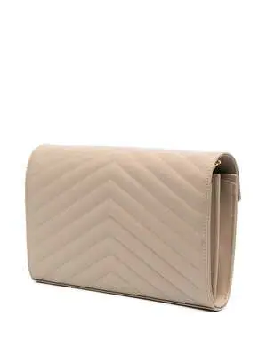Saint Laurent Cassandre Leather Wallet On Chain