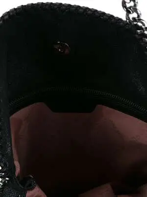 Stella McCartney Falabella Mini Tote Bag With Light Gold Chain - Black