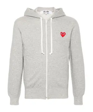 Play Comme Des Garcon Long-sleeve Hoodie - Grey