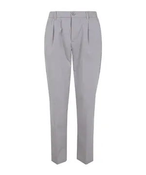 Herno Seersucker Straight-leg Trousers - Gray