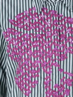 Essentiel Antwerp Kdot Embroidered Stripe Shirt - No