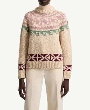 Moncler Jacquard Crew Neck Knitted Sweater