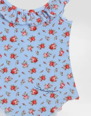 Dolce & Gabbana Ruffled Floral Swimsuit