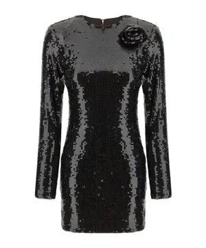 ROTATE BY BIRGER CHRISTENSEN Sequin Flower Mini Dress