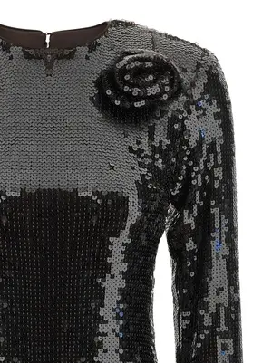 ROTATE BY BIRGER CHRISTENSEN Sequin Flower Mini Dress