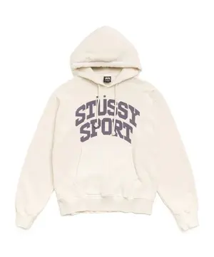 StÜssy Block Sport Hoodie Garment Dyed - Bone