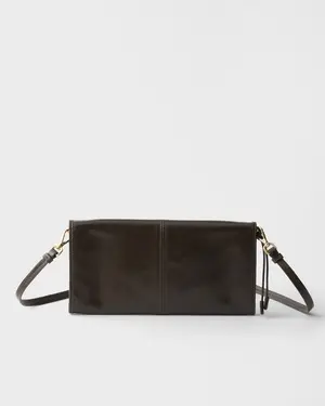 Prada Leather Wallet With Shoulder Strap