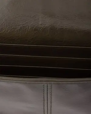 Prada Leather Wallet With Shoulder Strap