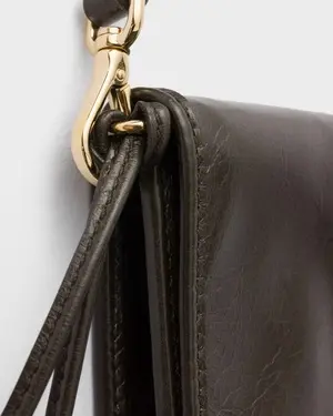Prada Leather Wallet With Shoulder Strap