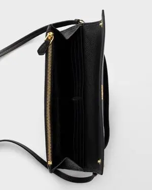 Prada Mini Saffiano Leather Wallet - Black