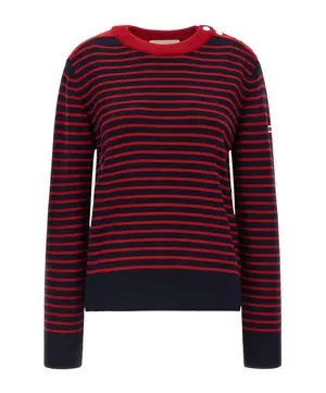 AMI Paris Sailor Striped Crewneck Sweater - Black