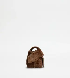 TOD'S Wave Pouch In Pony Effect Leather Mini