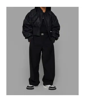 Dolce & Gabbana Satin Bomber Jacket With Tag