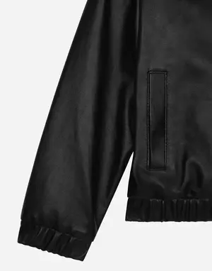 Dolce & Gabbana Logo-plaque Nappa Leather Jacket