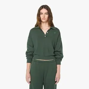 Eterne Cropped Polo Sweatshirt Forest