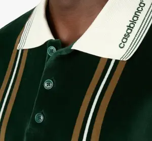 Casablanca Vertical Stripe Polo Shirt