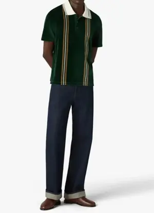 Casablanca Vertical Stripe Polo Shirt
