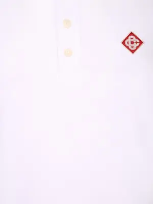 Casablanca Laurel Logo Embroidered Polo Shirt