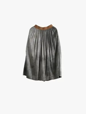 UMA WANG Elastic Waist Midi Skirt - Gray