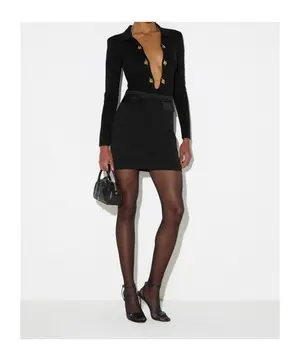 Elisabetta Franchi Double-layer Stretch Crepe Skirt