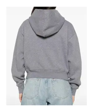 SPORTY  RICH Long-sleeved Zip-up Sweatshirt