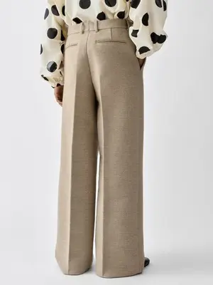 Jacquemus Pressed-crease Wide-leg Trousers