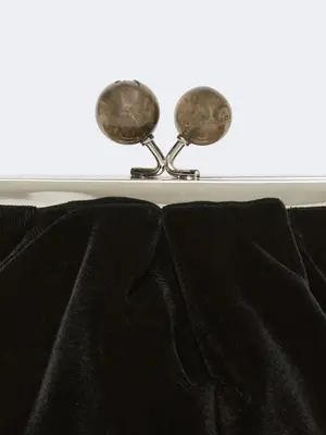 Max Mara Wkagiochi Velvet Clutch Bag