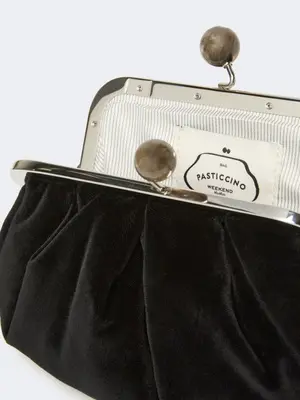 Max Mara Wkagiochi Velvet Clutch Bag