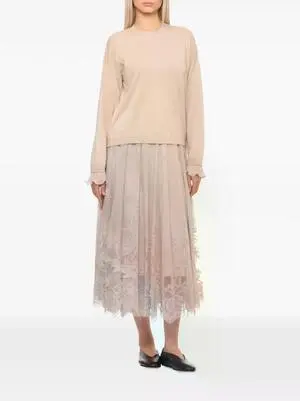 Fabiana Filippi Pleated-cuff Sweater - Neutrals
