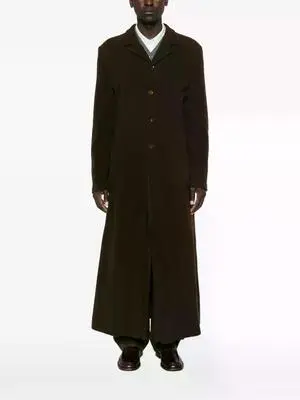 Yohji Yamamoto Single-breasted Notched-lapels Coat