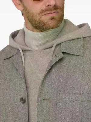 Boggi Milano Shacket Herringbone Wool