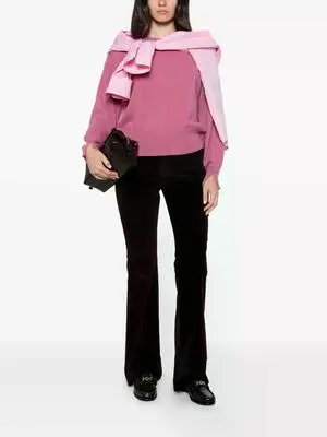 PT TORINO Elsa Corduroy Flared Trousers - Red
