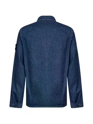Stone Island Zip-up Denim Shirt